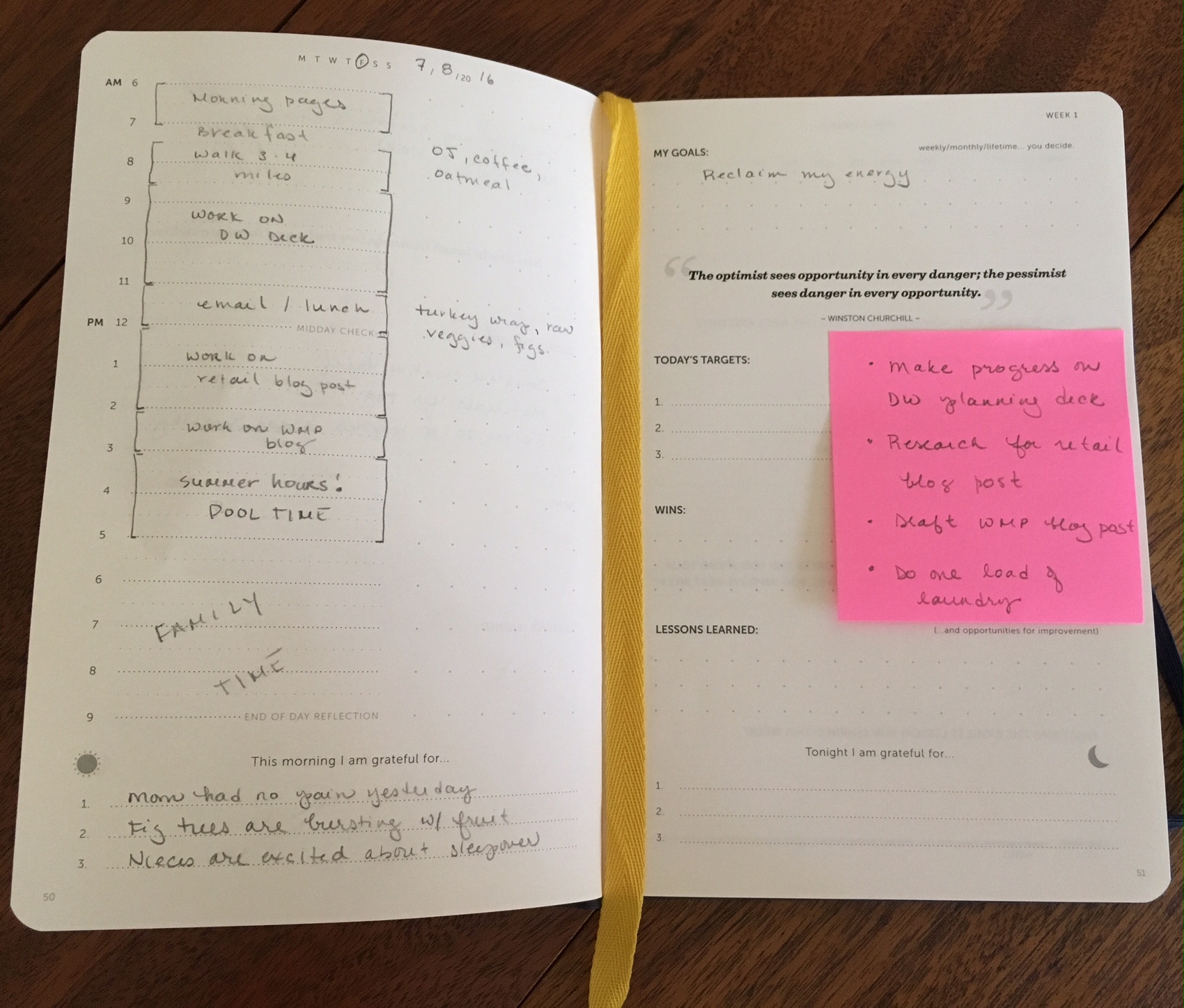 How a serial planner learned to live one day at a time – Where's my ...